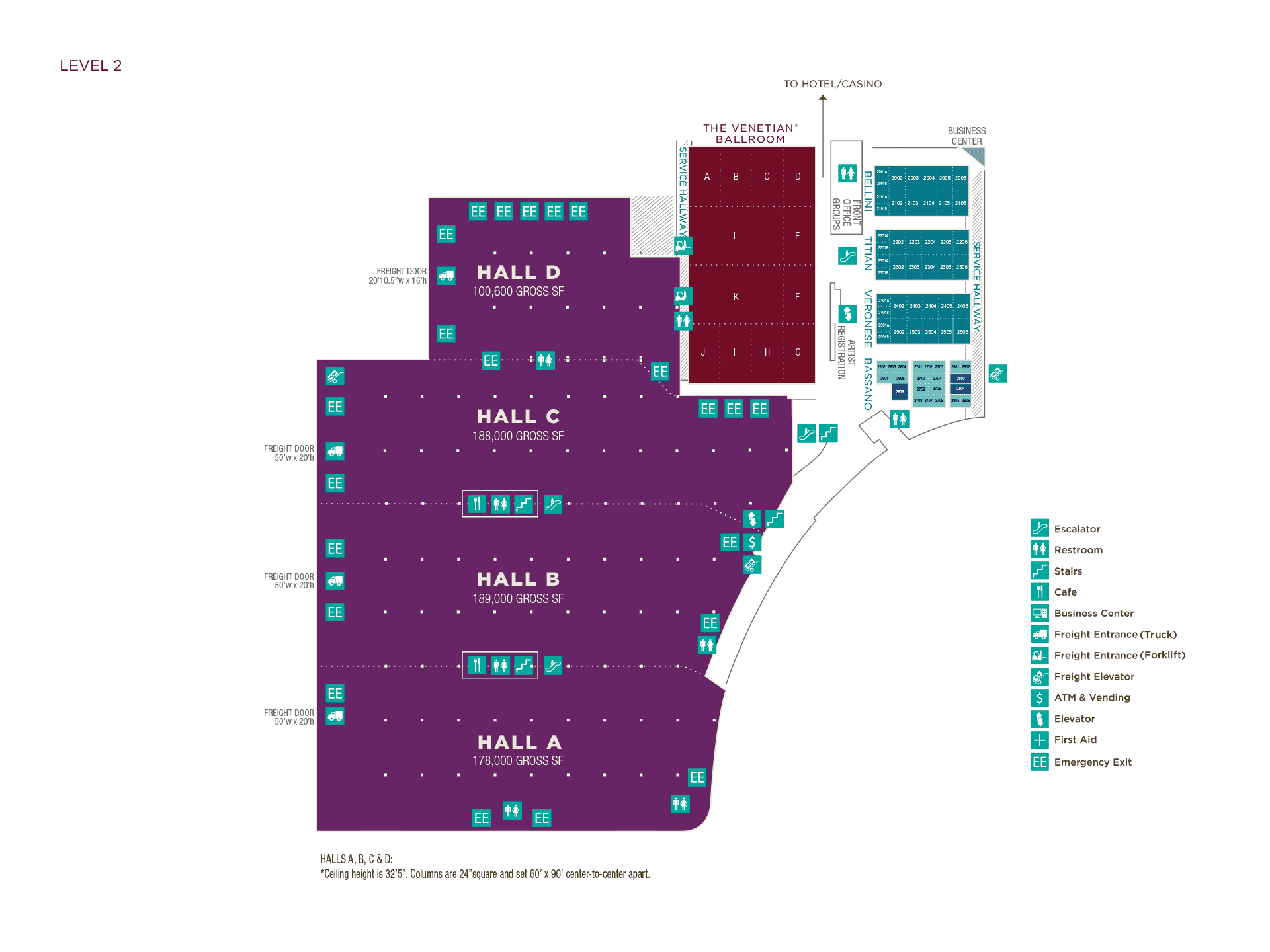 Expo Map & Floor Plan | The Venetian Convention & Expo Center Las Vegas