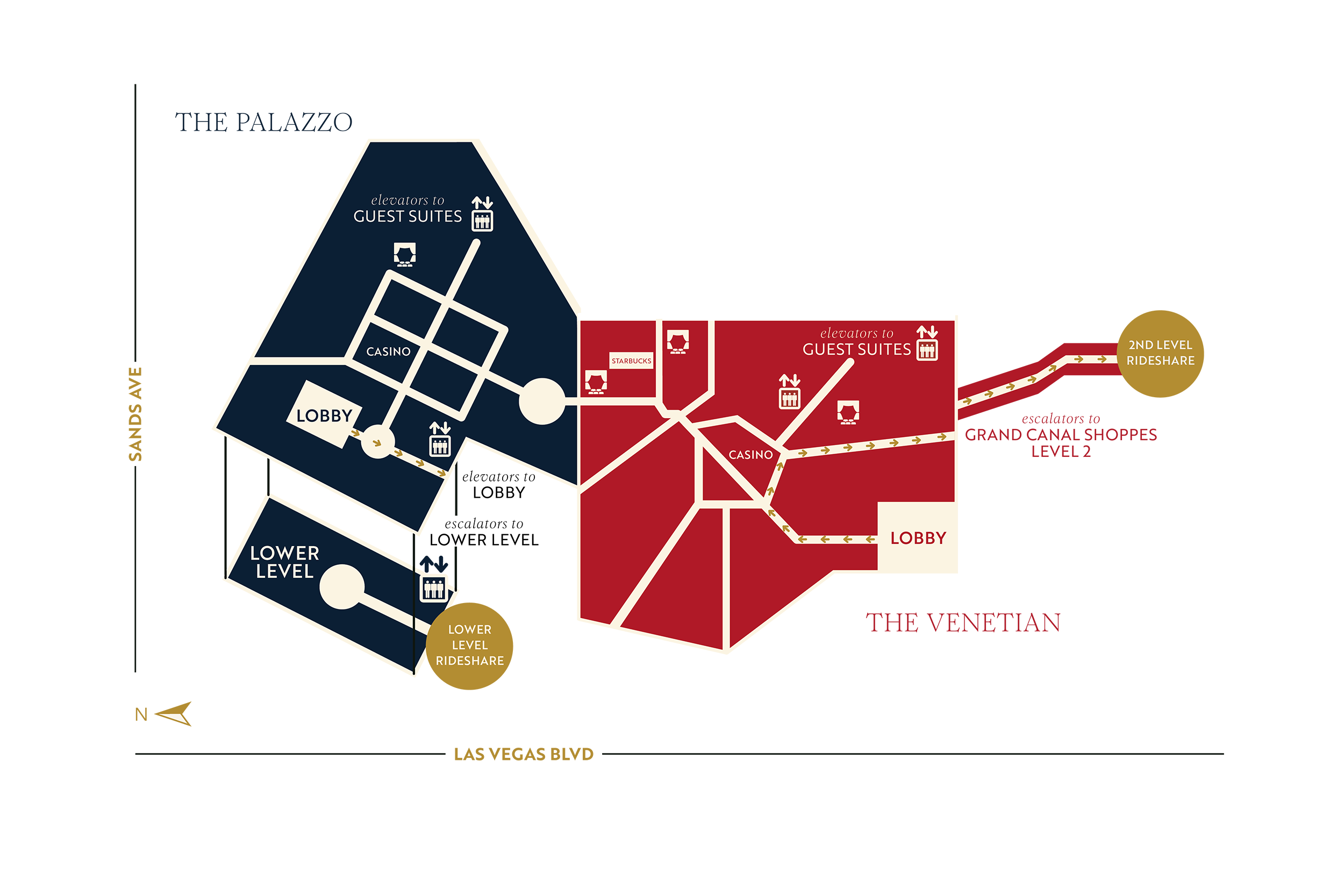 Locations & Directions | The Venetian Resort Las Vegas